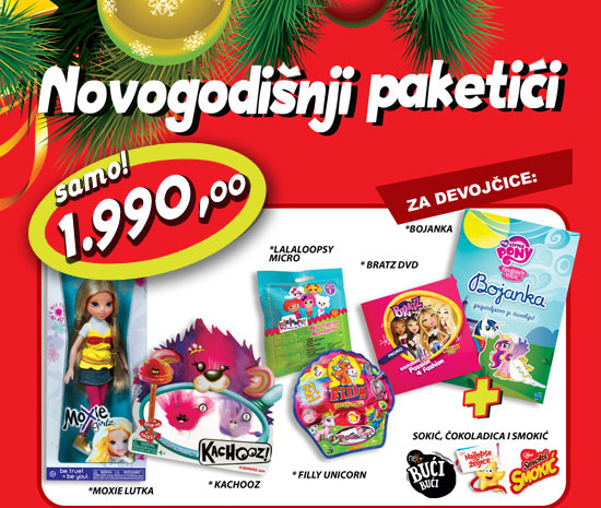 Novogodišnji paketić za devojčice onLine Prodaja, Cena | Sve Za Kuću