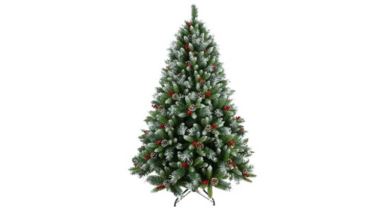Novogodišnja Snežna Jelka Sa šišarkama I Bobicama 180 Cm 220028 Kupi Online Odlična Cena