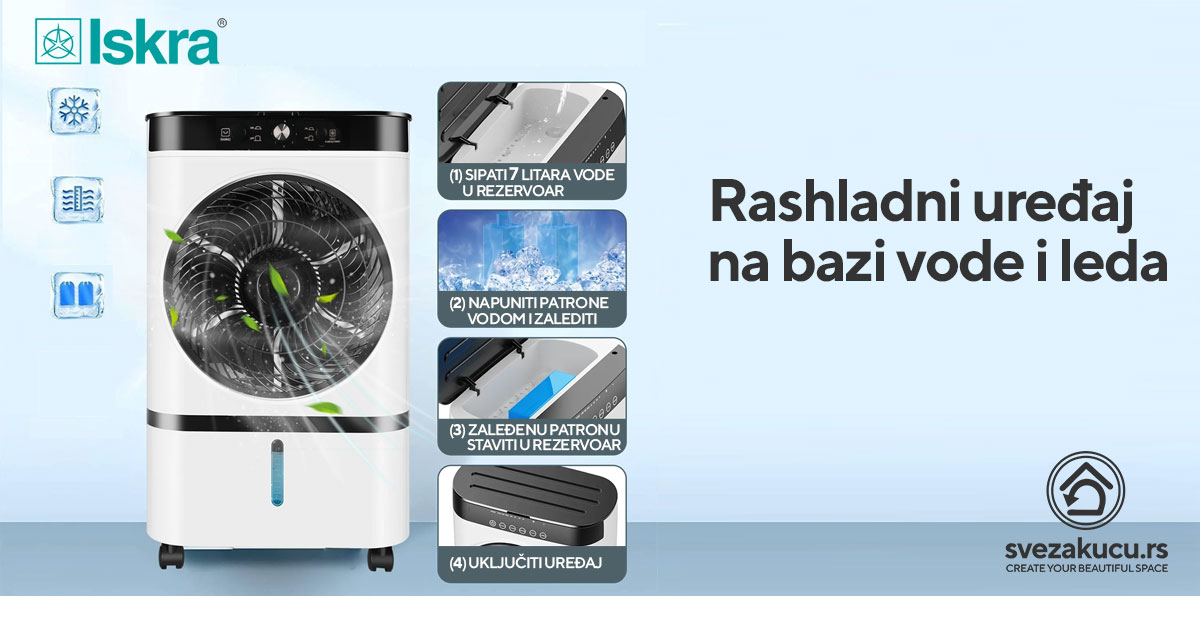 - Rashladni uređaj na bazi vode ili leda Iskra ML-301DL - Ventilatori: Plafonski, Stoni, Podni