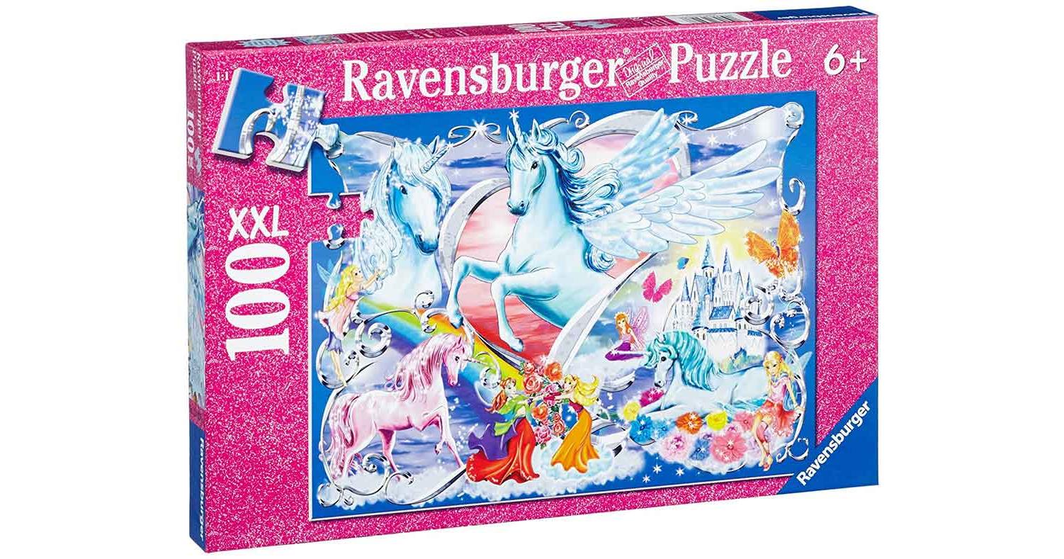 Ravensburger Puzzle Xxl Glitter Puzzle Amazing Unicorns 100 Delova